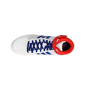 Adidas HVC Wrestling Shoe, White/Blue/Red, 2 US Unisex Little Kid