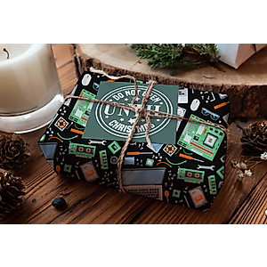 Computer Chip Motherboard Premium Wrapping Paper Roll Gift Wrap Sheet for Christmas Presents Birthday Party Decorations (30 inch x 6 foot roll)