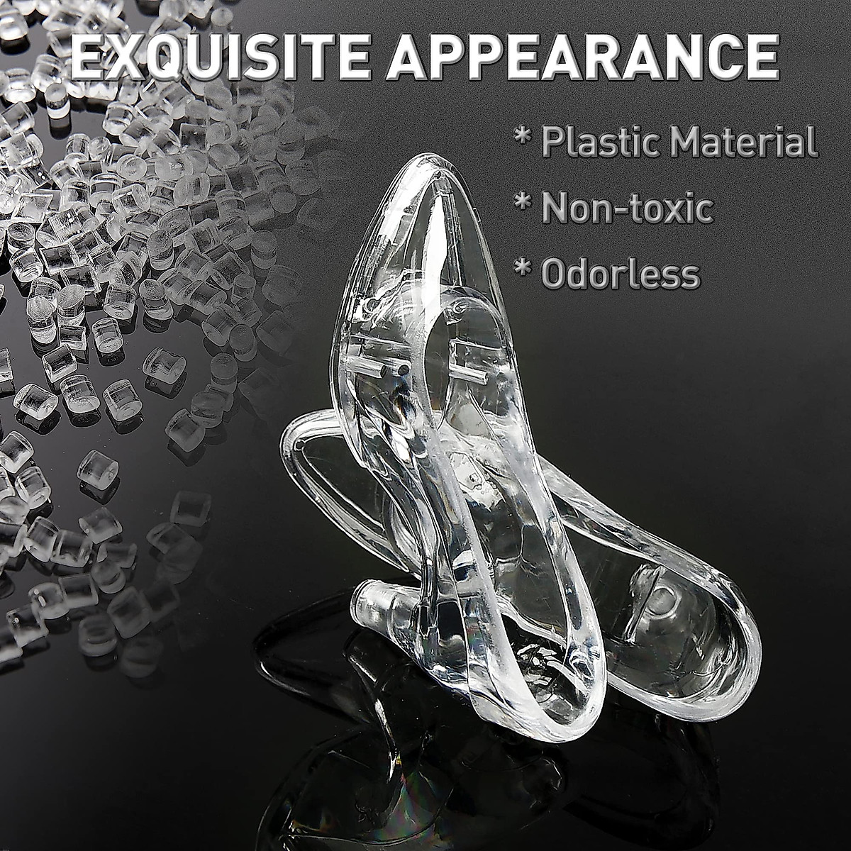 PROLOSO 24 Pcs Mini Plastic Cinderella Slippers High Heel Princess Shoes Glass Slipper Candy Holders for Princess Party Decoration Bridal Shower Baby Shower Wedding Party Favors