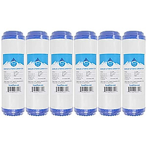 6-Pack Replacement for DuPont WFPF13003B Granular Activated Carbon Filter - Universal 10-inch Cartridge Compatible with DuPont Whole House Water Filtration System - Denali Pure Brand