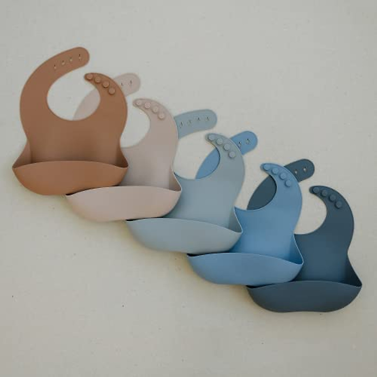 Mebie Baby Silicone Bib, Baby Bibs for Boy or Girl, Adjustable Pocket Bibs for Catching Baby Food Spill