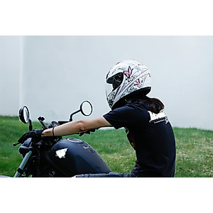 TCMT DOT Motorcycle Butterfly Flip Up Full Face Street Dirt Bike ATV Motocross Adult Helmet with Open Face Sun Shield