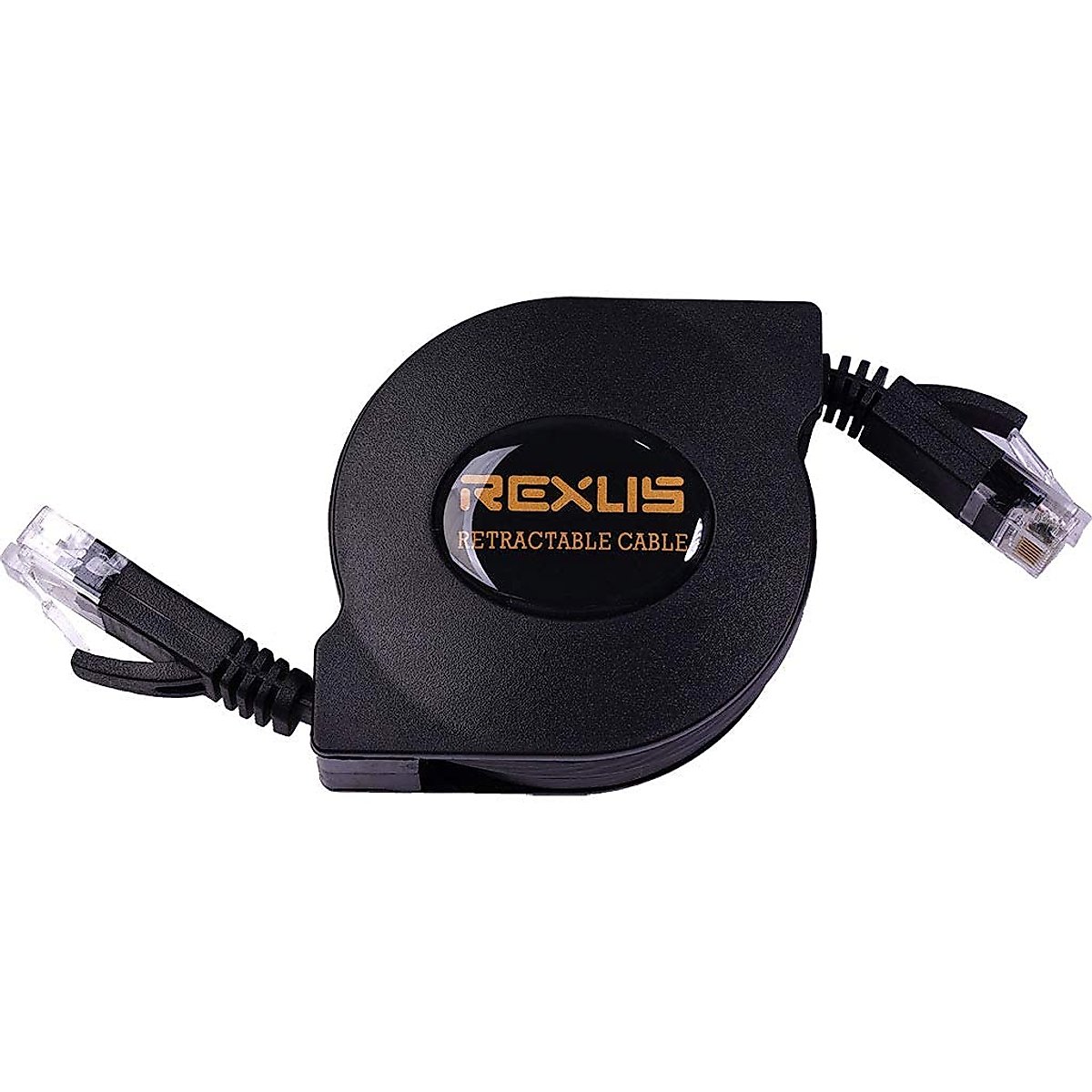 REXUS Retractable Cat 6 Flat Ethernet Network Cable 6.6 FT, 10 Gigabit High Speed LAN Wires Internet Patch Cable with RJ45 Connector for Xbox,PS4,Router, Modem,Switch(C6R20)