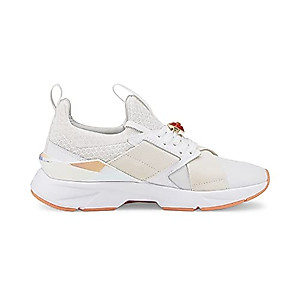 Puma Women's Muse X5 Sneaker, White-Peach Pink-Pristine, 8