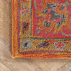 nuLOOM Hand Tufted Montesque Runner Rug, 2' 6" x 10', Orange