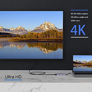 USB C HUB, 6 in 1 Aluminum Multiport USB C Adapter with 4K HDMI, USB 3.0, 2*USB 2.0, SD/TF Compatible for MacBook, Surface Pro/Go, Pad Pro/Air, Laptop and Other Type C Devices