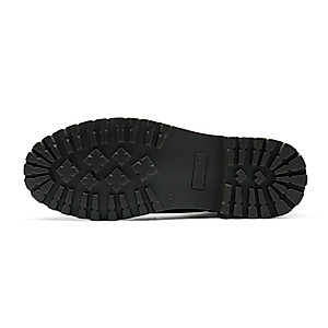 Bruno Marc Men's Motorcycle Combat Oxford Boot Fur Lining Warm Zipper Boots,Size 10.5,Engle-01-Black,ENGLE-01