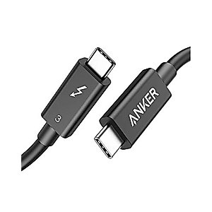 Anker Thunderbolt 3.0 Cable 2.3 ft, Supports 100W Charging / 40Gbps Data Transfer USB C to USB C Cable, Ideal for Type-C MacBooks, Dell, iPad Air 4, iPad Pro 2020, Pixel, Hub, Docking, and More