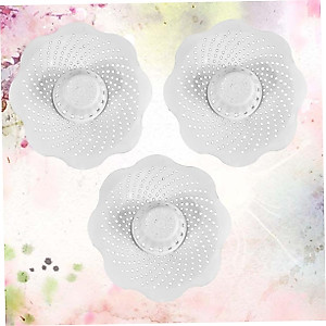 3pcs White Black Sink Strainer Drain Sink Cover Bathroom Bathtub Stopper Faucet Filter Drain Cover Laundry Sink Strainer Sliding Tray for Coffee Maker Toilet Vegetable Leaves