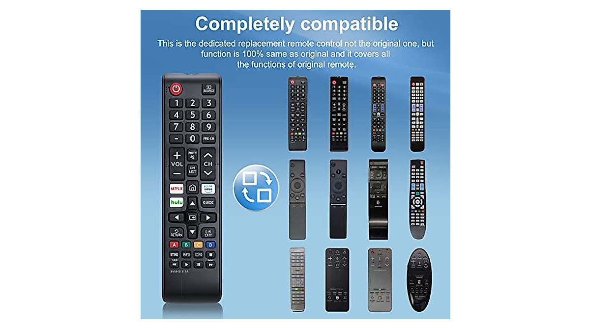 Universal Remote for Samsung TV - 2 Pack | Easy Setup & Streaming Control