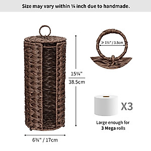 GRANNY SAYS Bundle of 1-Pack Toilet Paper Storage Stand & 1-PackExtra Large Wicker Storage Basket for Organizing