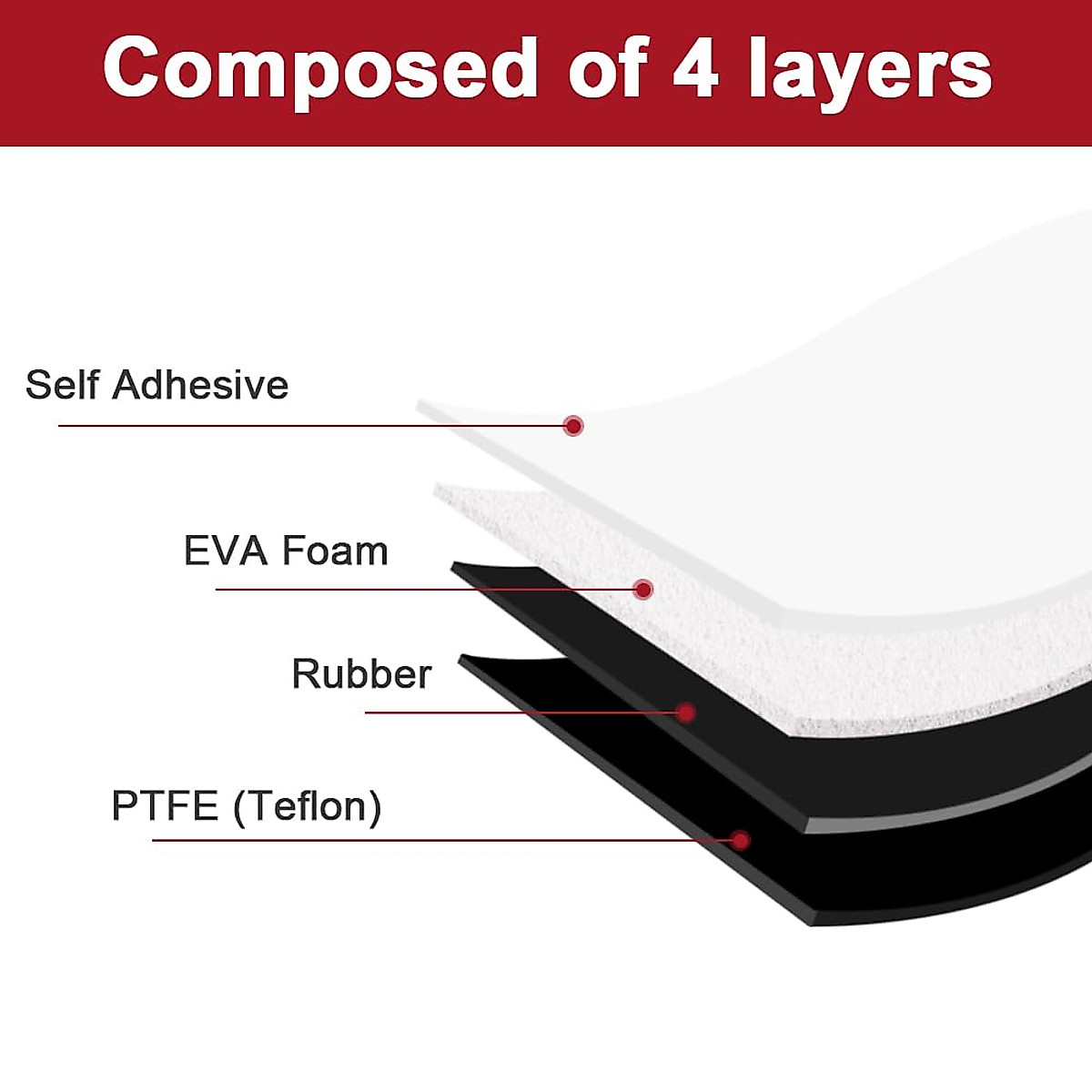 GINOYA Kitchen Appliance Sliders, 16pcs DIY Adhesive Appliance Movers for Air Fryer Coffee Maker Easy Moving Saving Space (Black)