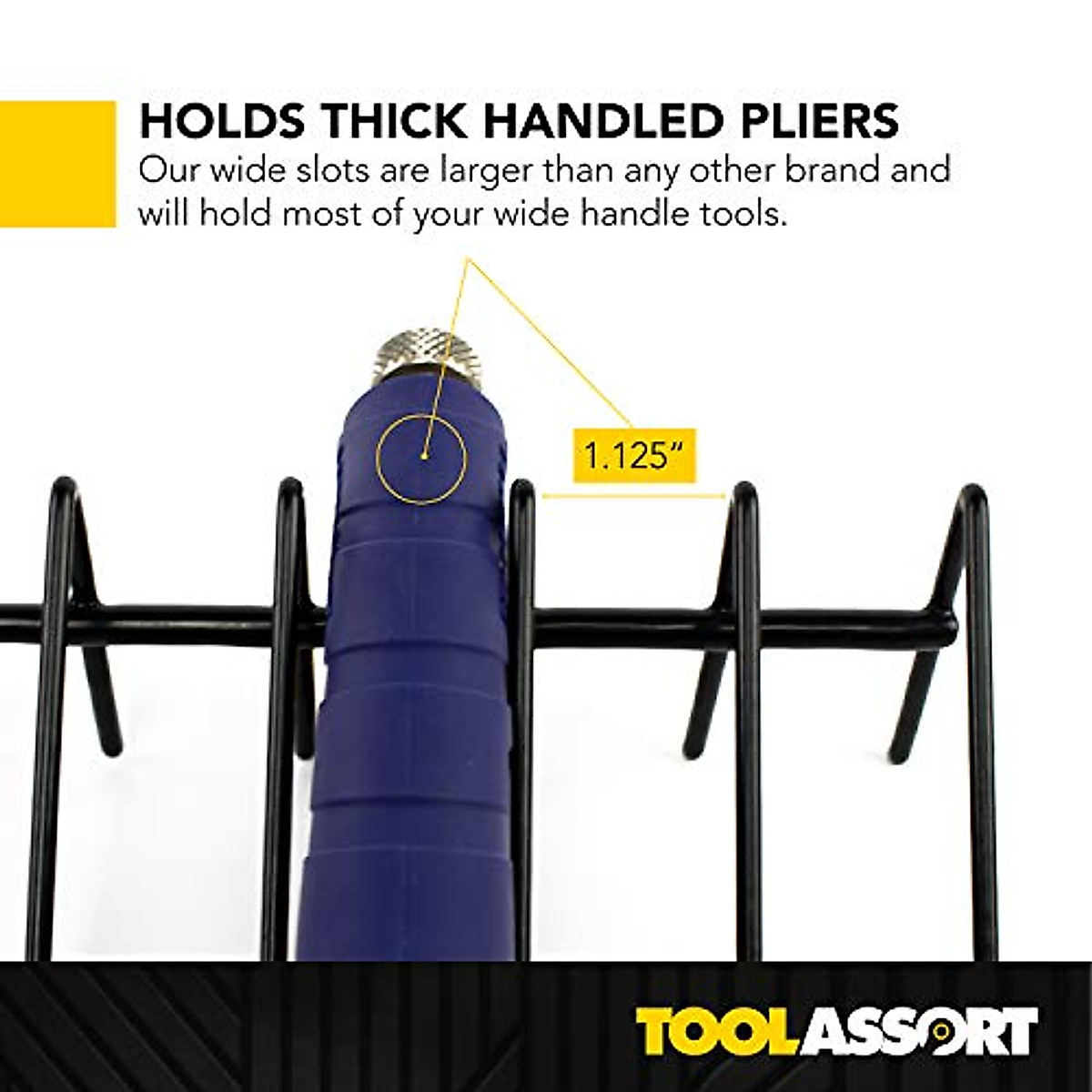 Plier Organizer Rack (2 Pack) Holds A Total of 30 Spring Loaded, Regular and Wide Handle Insulated Pliers, Two Tool Box Organizers, Pliers Storage That Fits Nicely in Your Tool Drawer or Tool Chest