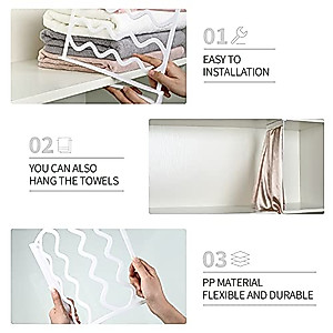 Jetec 16 Pieces Plastic Shelf Dividers Closet Divider Shelf Separator Adjustable for Closets Wardrobes Cabinets Bookshelves Organization and Storage, White