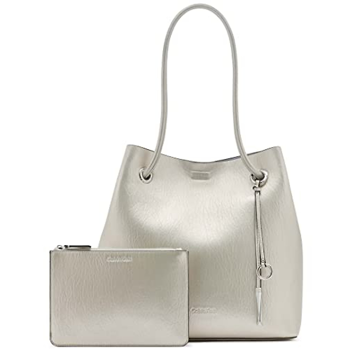 Calvin Klein Gabrianna Novelty North/South Key Item Tote, Pelican