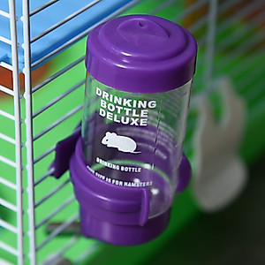 PawHut 18" 5 Tier Hamster Cage with Tubes and Tunnels, Small Animal Cage with Portable Carry Handle, Gerbil Cage with Water Bottle, Food Dish, Exercise Wheel