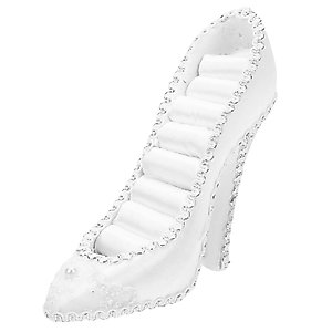 GARVALON Shoe Jewelry Display Shoe Ring Tray Jewelry Storage Box Jewelry Organizer Case Earrings Stand Resin Ring Holder High Heel Ring Display Case Shoe, Jewelry Displays Stand