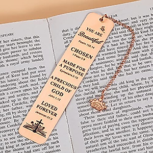 Christian Bible Verse Bookmark for Women Inspirational Religious Baptism Gifts for Daughter Her First Communion Christening Gift for Teen Boys Girls Sister Mom Women Easter Christmas Graduation Gifts