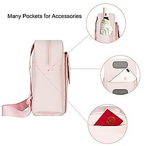 TULLIO Camera Bag Small for Photographer Canvas Camera Sling Bag Waterproof Dslr Camera Case Pink for Women Lightweight Compatible with Nikon Sony