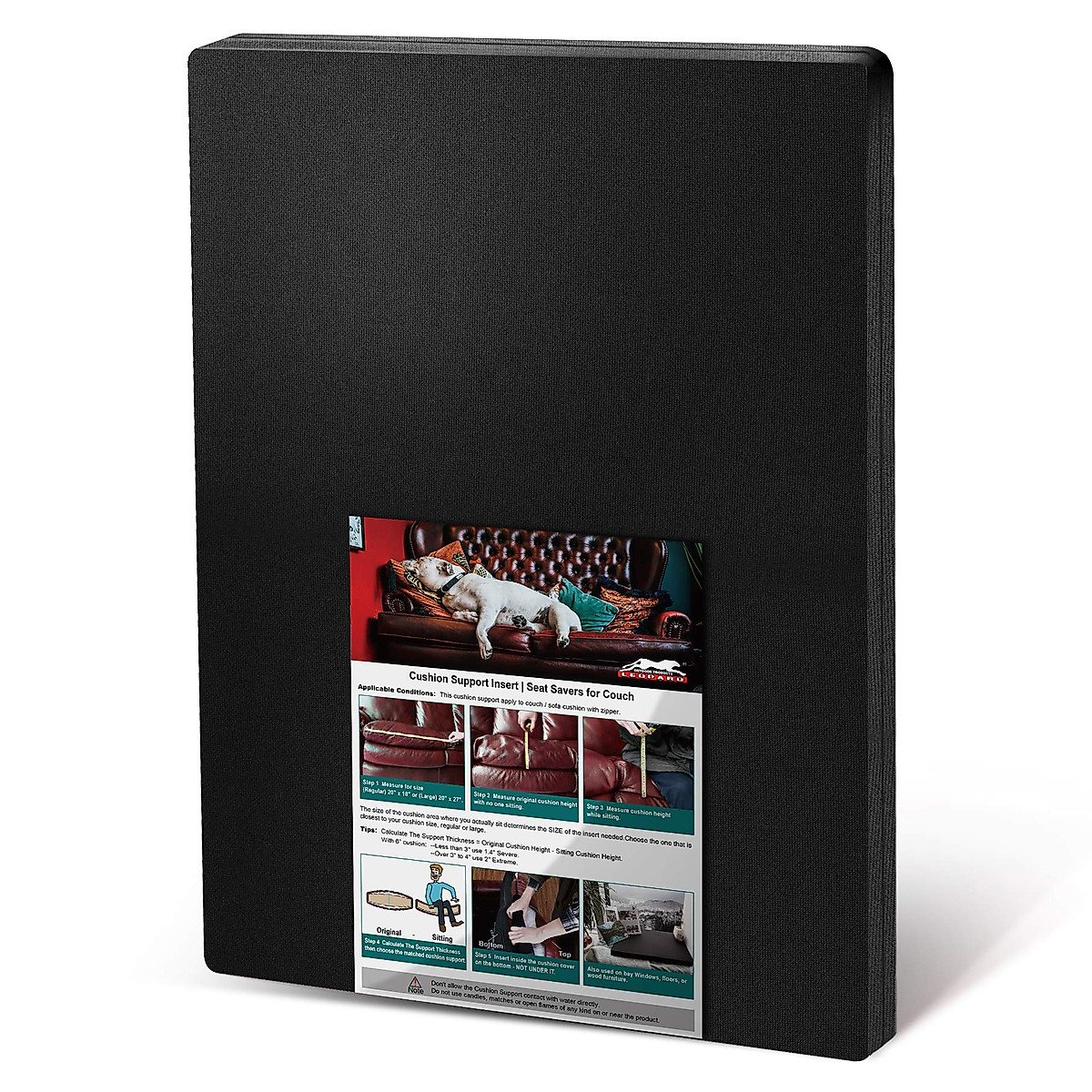 Leopard Sofa Sagging Cushion Support Insert, Seat Savers for Couch, (2inches) x 20 x27