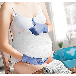 Belly Cast kit Pregnancy - Belly Molds kit Pregnancy and Baby Handprint Footprint Product (Pregnancy Maternity 5 Rolls Plaster and 2 Bags Modeling Clay)