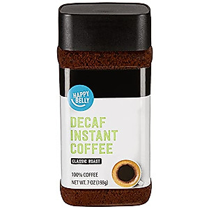 Amazon Brand - Happy Belly Classic Roast Decaf Instant Coffee, 7 Ounces