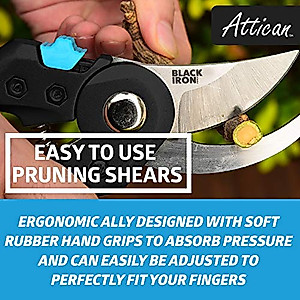 Bypass Pruning Shears for Gardening, Heavy Duty Garden Clipper for Cutting Stems, Soft Grip Hand Pruner