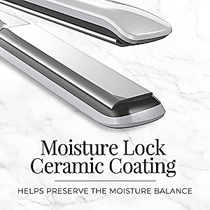 Remington PROLUXE HydraCare 1” Flat Iron, Pearl White/Gray