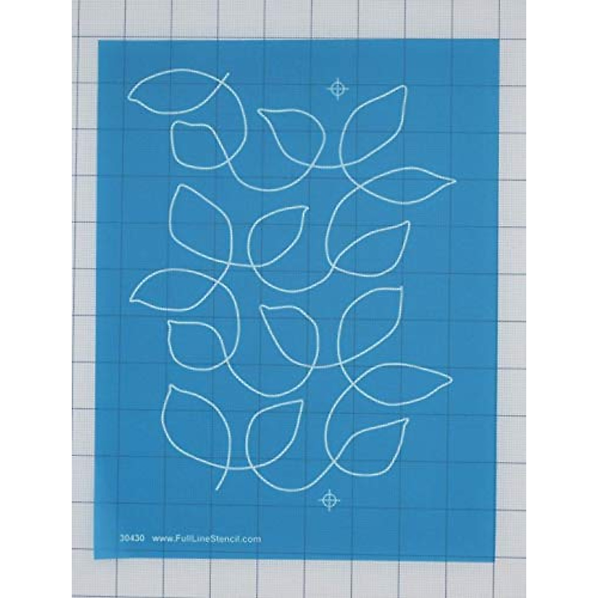 Full Line Stencil - Meandering Leaves - Edge to Edge Stencil, Continuous Line Template for Free Motion Quilting, Long-Arm Quilting (30430)