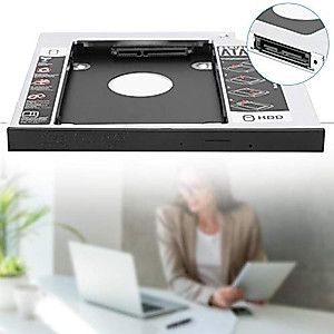 Gaeirt SSD Tray, 9.5mm Thichness Aluminium Alloy Durable 6Gbps SATA3.0 State Drive Bracket for Replacement