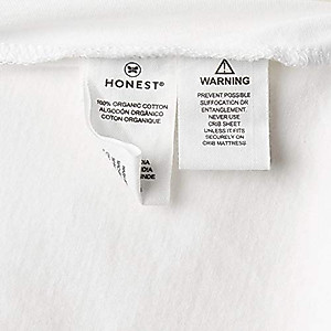 HonestBaby unisex baby 2-Pack Organic Cotton Fitted Crib Sheets Wearable Blanket, Bright White, One Size US