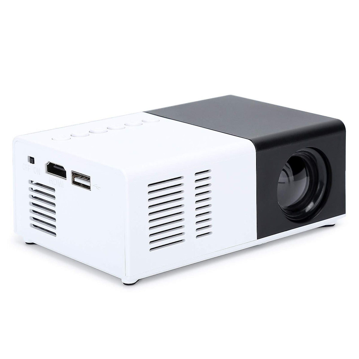 Mini Projector, 1080P LED Portable Video Projectors Support AV/USB/TF Card with Tripod Multimedia Projector for Home Entertainment and Home Cinema, 100‑240V.(US)