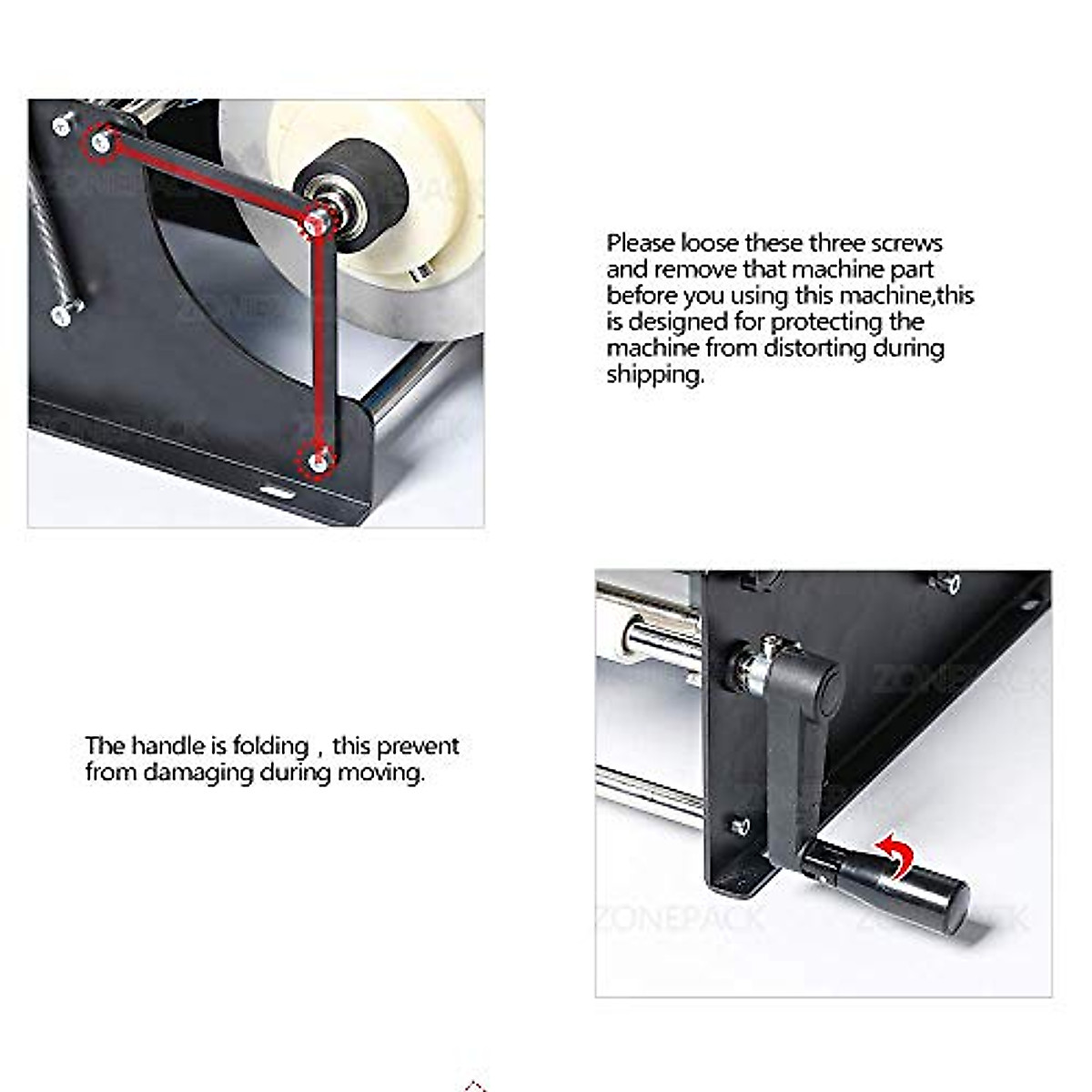 ZONEPACK Upgraded Manual Bottle Labeler for Round Bottles