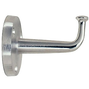 Bobrick 211 Brass Heavy-Duty Clothes Hook with Exposed Mounting, Satin Nickel-Plated Finish, 300 lbs Work Load Limit, 3-7/16" Projection