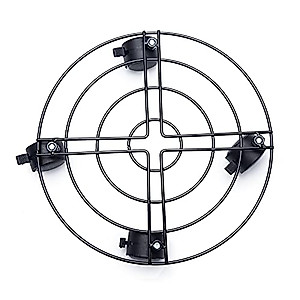 PLAZOTTA 3 Pack 12 Inches Plant Caddy Round Metal Plant Dolly Heavy Duty Plant Stand Plant Holder with Caster Wheels for Indoor and Outdoor Use - Black