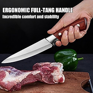 Magicorange Chef's Knife With Sheath Cover - Sharp Stainless Steel Knife - Fruit, Vegetable, Herbs And Meats Knife for Home Outdoor Camping BBQ(Chef's Knife)
