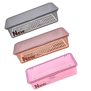 OUNONA Boxes to Home Tool with Containers Drainer Covered Utensil and Holders Trays Storage Keeps Container Dinnerware Color Plastic Organized Drain Chopsticks Flatware Tray Holder