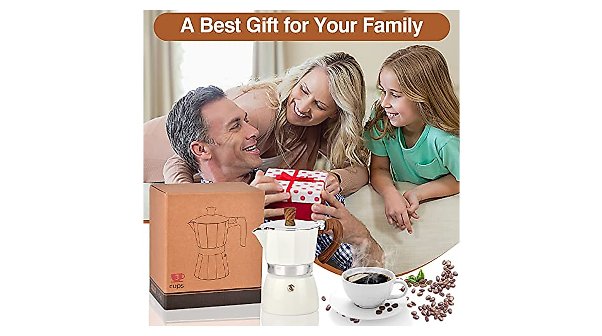 MORDEN MS Moka Pot: Stovetop Espresso & Coffee Maker | 6 Cup
