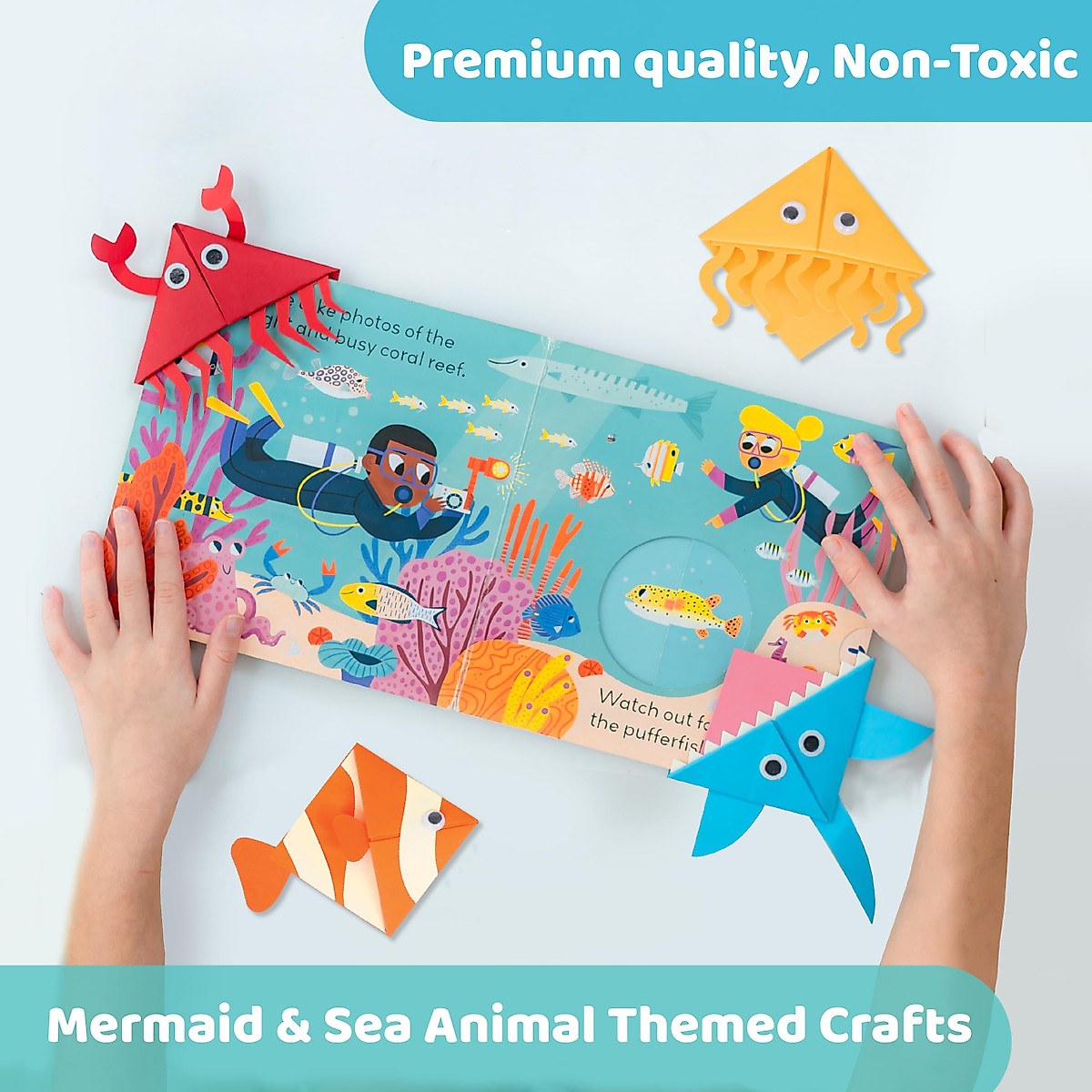 jackinthebox Under The Sea Themed Craft Kit | Includes Beautiful Felt Mermaid Sewing Kit | 6 Different Crafts-in-1 | Best Gift Girls Ages 6 to 10 Years (6-in-1)