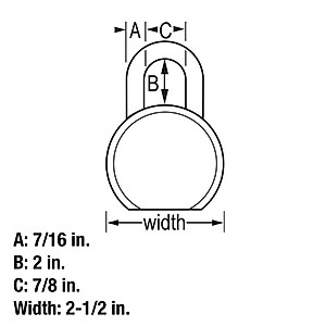 Master Lock 930DLHPF Padlock with Key, Hardened Steel
