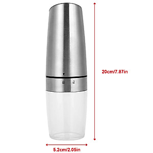 Electric Pepper Mill and Salt Grinder Automatic Stainless Steel Gravity Induction Grinding Cumin Spices Machine Kitchen Tool