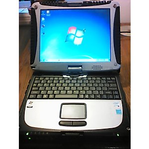 Panasonic ToughBook CF-19 INTEL Core 2 Duo 1100MHz 80Gig Serial ATA HDD 1024mb DDR2 NO OPTICAL DRIVE Wireless WI-FI LCD Genuine Windows 7 Professional 32 Bit Laptop Notebook Computer
