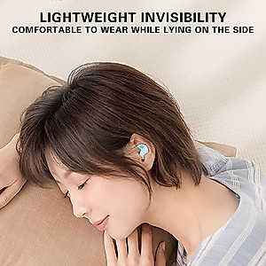 Headphones with Microphone, Bluetooth Earphones, in Ear Sleep Earphones, Hidden, Compact, Music Calls, Long Battery Life, Wireless Headphones, Noise Cancelling Headphones for Sleeping,
