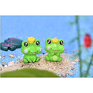 24 Pcs Resin Mini Frogs Cute Frog Miniature Figurines Animals Model Fairy Garden Miniature Moss Landscape DIY Terrarium Crafts Ornament Accessories for Home Décor (24 Pcs)
