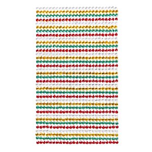Baker Ross EF980 Festive Self Adhesive Gems - Pack of 900, Assorted Jewel Sticker Craft Embellishments for Kids Arts and Crafts Decorating