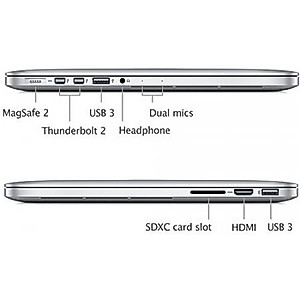 Apple MacBook Pro with Retina Display Intel Core i5 2.7GHz, (13.3-Inch, 16GB, 256GB) - Silver (Renewed)