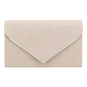 Naimo Suede Evening Bag Clutch Handbag Velvet Flap Envelope Clutches Wedding Party Prom Bridal Purse