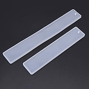 Rhfemd Novelty 1 Set Rectangular Silicone Bookmark Mold DIY Bookmark Mould Epoxy Resin Jewelry Making Craft Material Tool Set