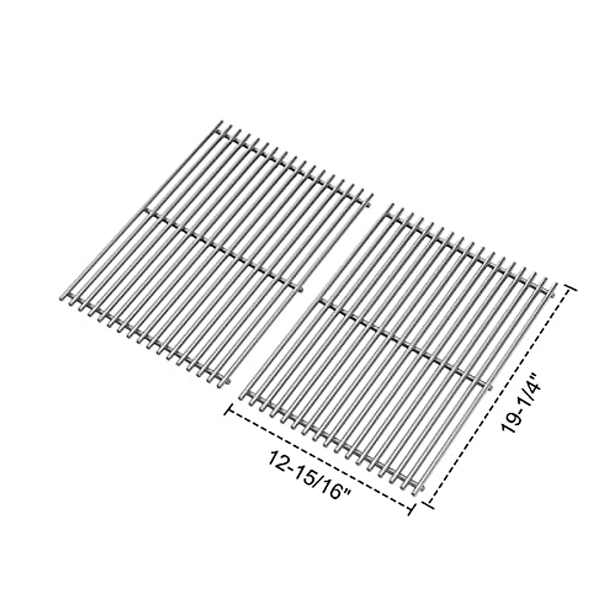 GLOWYE Grill Grates Replacement for Jenn Air 720-0336, 720-0163, Nexgrill 720-0163, 720-0430, 720-0433, Kirkland 720-0433, Permasteel PG-50400-S, Brinkmann 810-8534-S, Uberhaus, Perfect Glo (2-Pack)