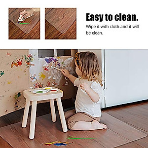 Kuyal Clear Chair mat for Hard Floors 36 x 48 inches Transparent Floor Mats Wood/Tile Protection Mat for Office & Home (36" X 48" Rectangle for Hard Floor)